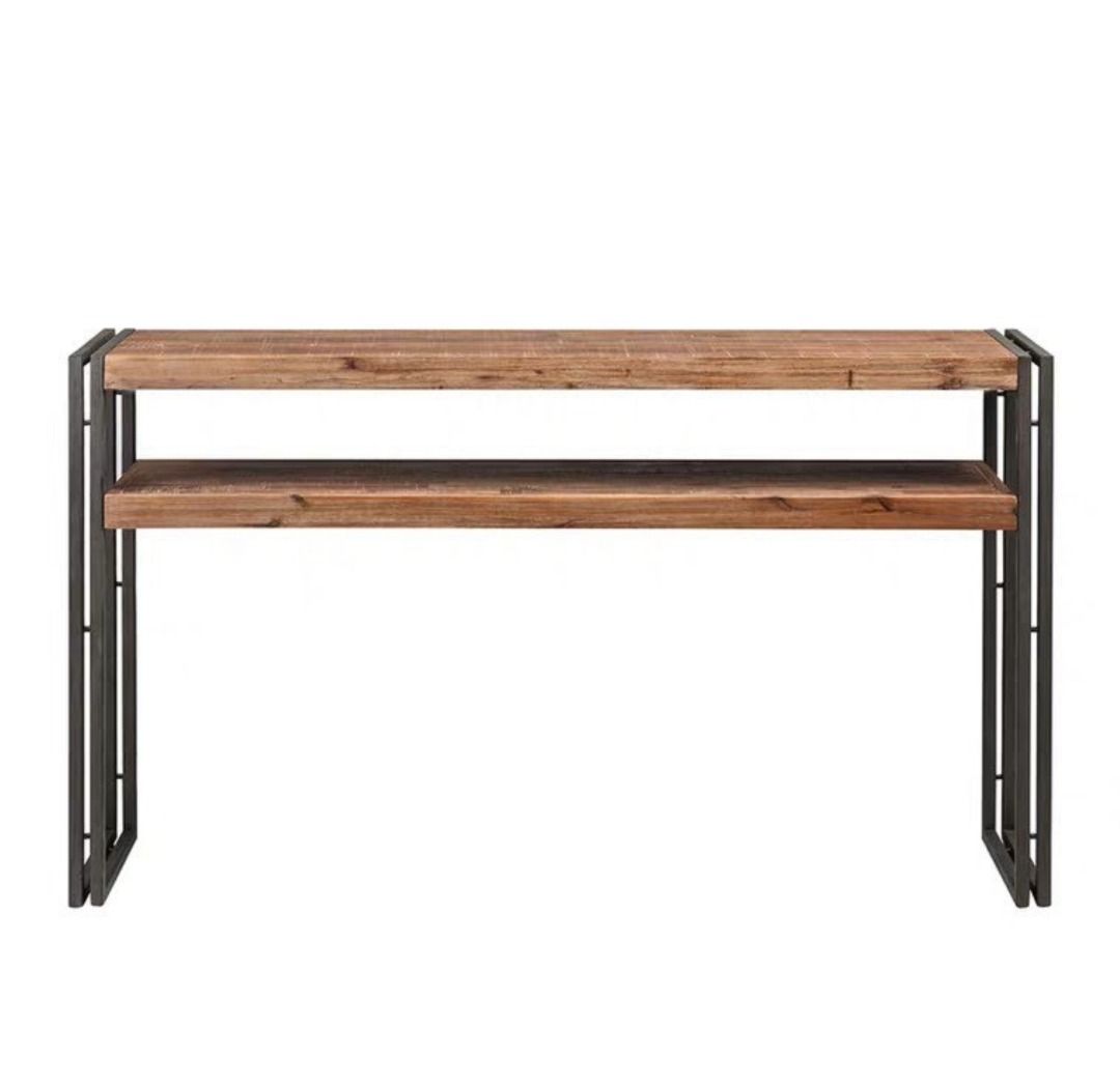 VIKING Rustic Solid Acacia Wood Hallway Console, Furniture & Home ...