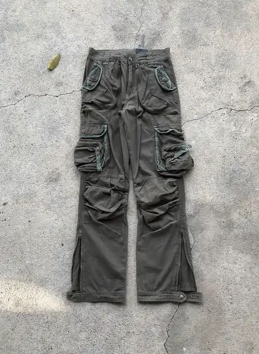 Vintage Flared Cargos, Men's Fashion, Bottoms, Trousers on Carousell