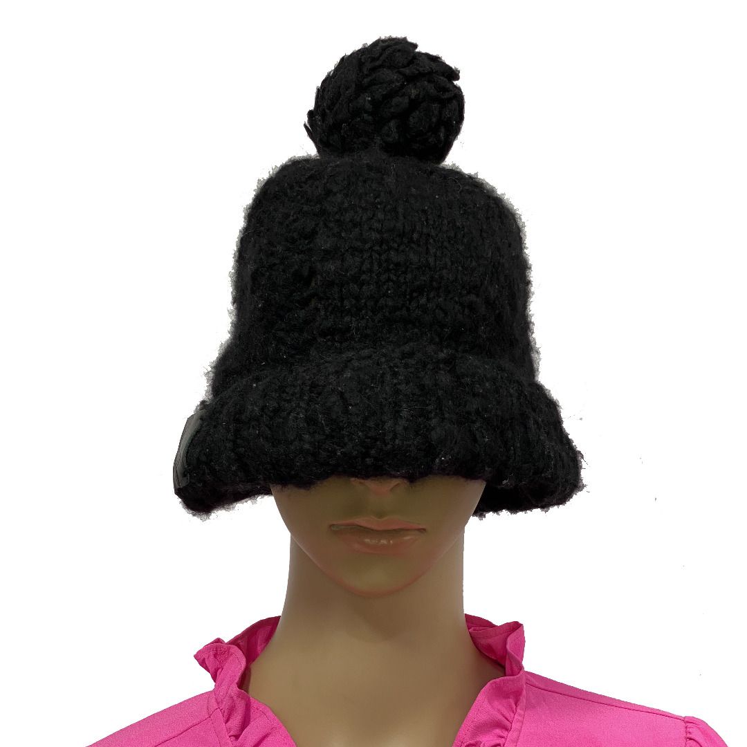 Vivienne Westwood Vintage Black Knit Mohair Beannie Hat on Carousell