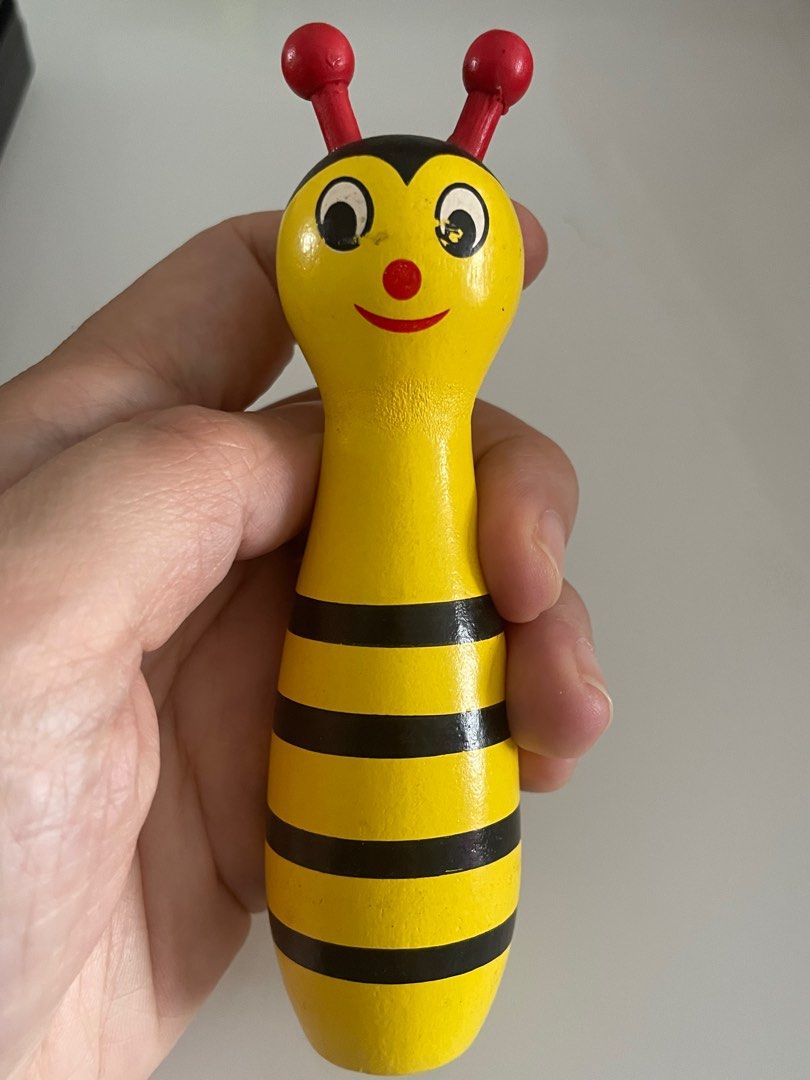 Wooden Bee Bowling Set, Hobbies & Toys, Toys & Games on Carousell