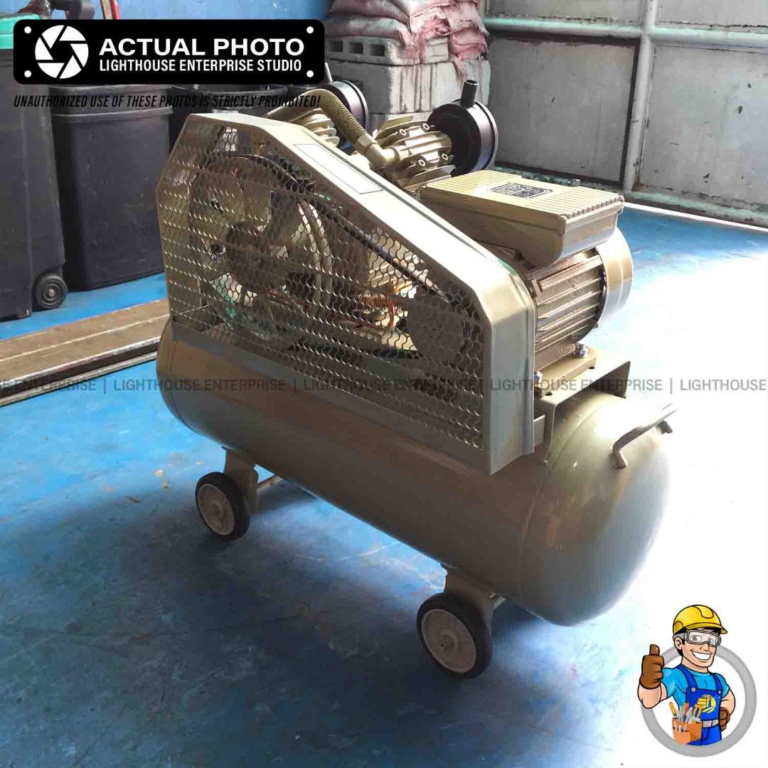 ZACCHI Italy Industrial 1.5HP 60L Belt Driven Air Compressor (ZAC-050 ...