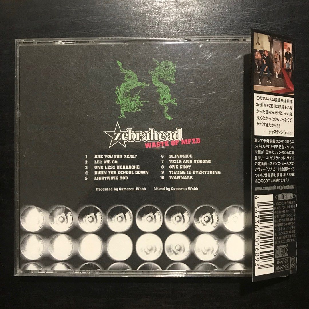 Zebrahead - Waste Of MFZD (Japan Press), Hobbies & Toys, Music & Media ...