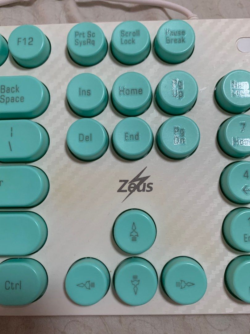 Zeus K-100 macaron retro round keyboard for gaming and office (cool ...