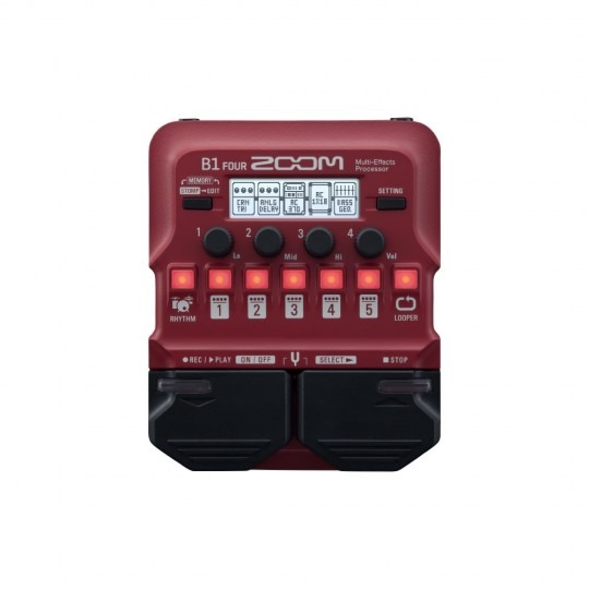 Zoom B1 FOUR Bass Multi-effects, Hobbies & Toys, Music & Media, Music ...