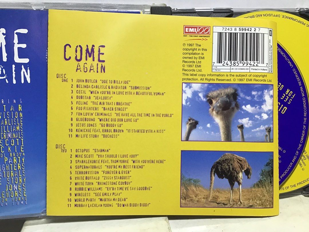 2x CD Come Again - Belinda Carlisle World Party Terrorvision OOP ...