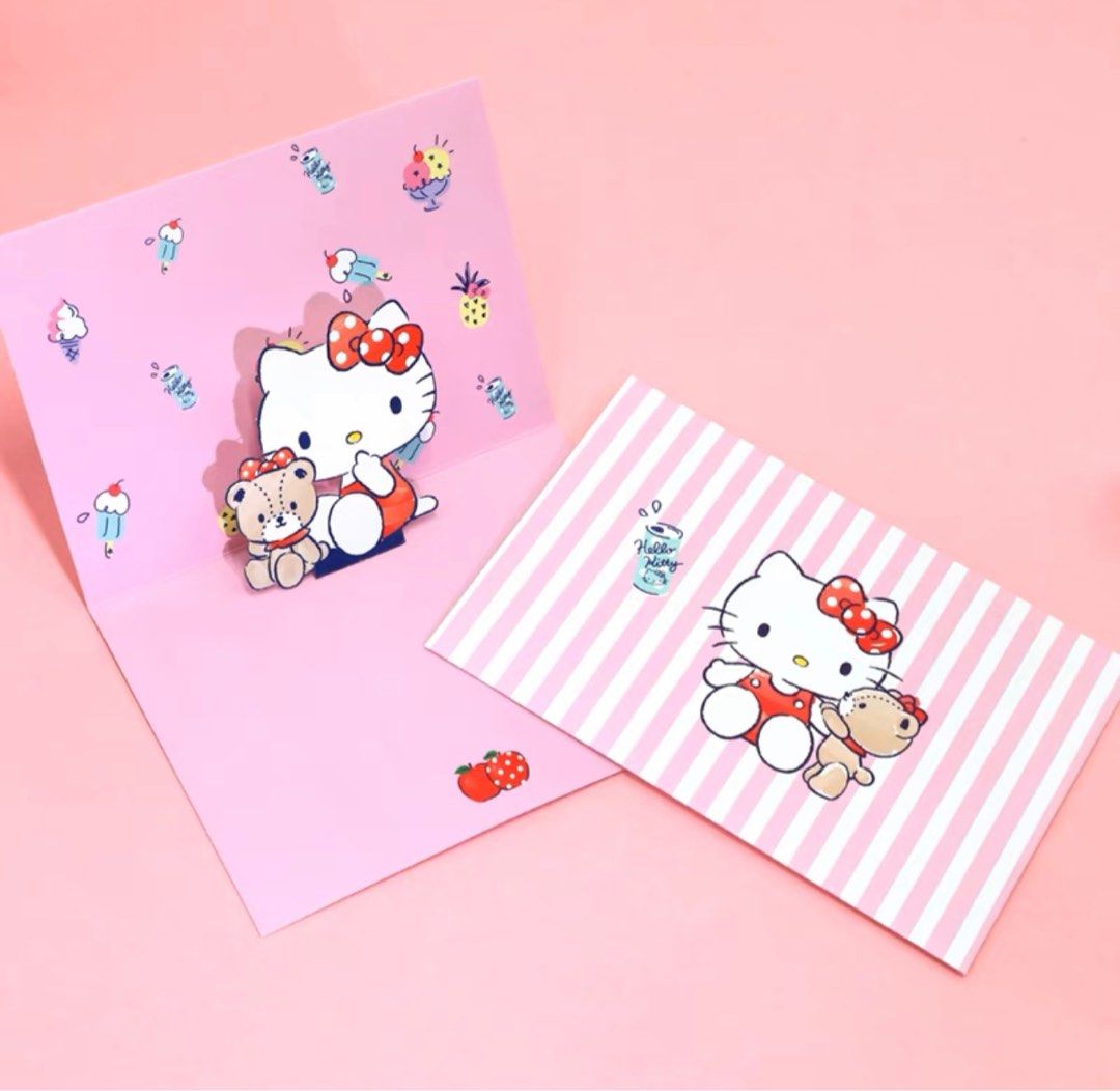 3D Pop up Sanrio greeting card / Hello Kitty card / My Melody / Kuromi ...