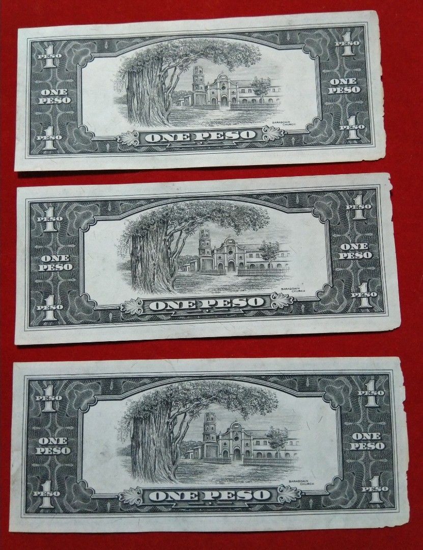 3pcs Old Philippine Banknotes, Hobbies & Toys, Memorabilia ...