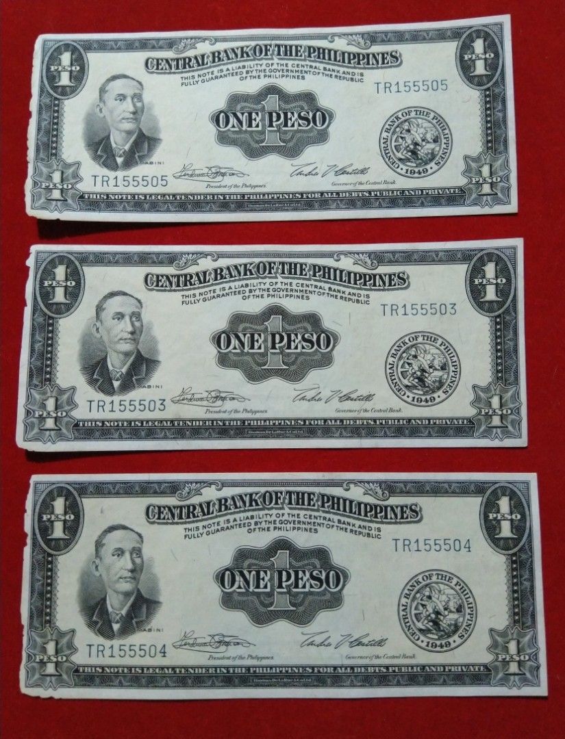 3pcs Old Philippine Banknotes on Carousell