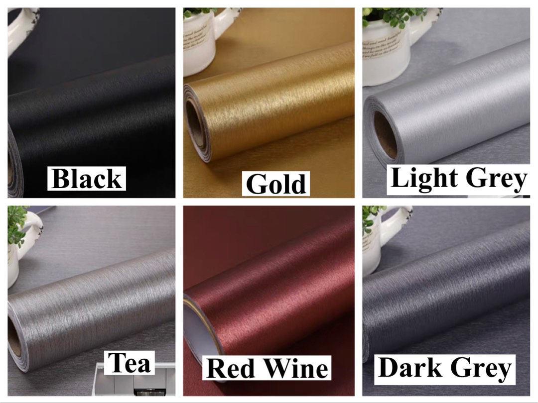 60cm x 3 Metres Metallic Wall Stickers Wallpaper Decal Wardrobe Kitchen ...