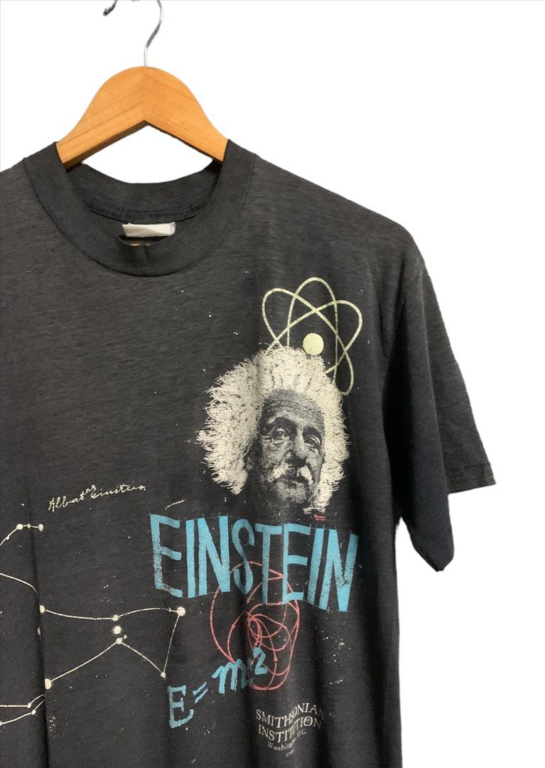 80s Vintage Albert Einstein kain kelambu, Men's Fashion, Tops & Sets ...