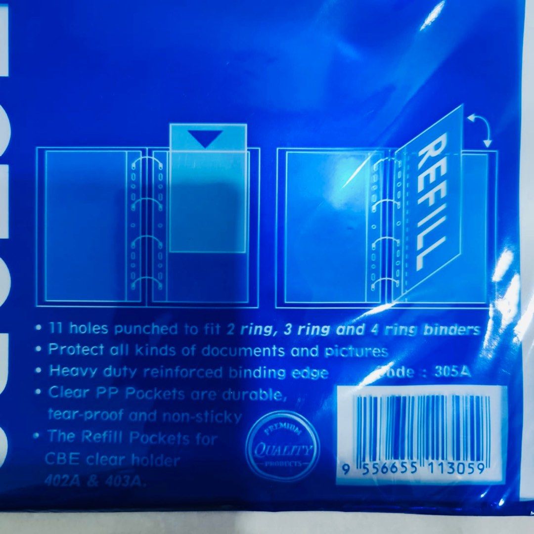 A4 Sheet Protector Refills #KEMASRAYA, Hobbies & Toys, Stationery ...