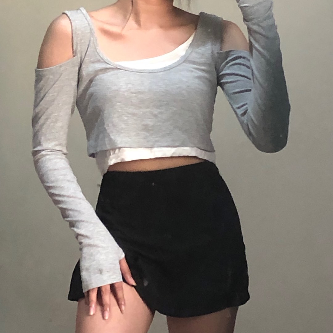 Acubi y2k longsleeves off shoulder on Carousell