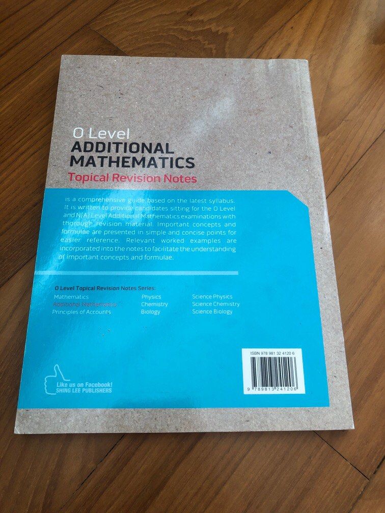 Additional Mathematics O level Topical Revision Notes, Hobbies & Toys ...