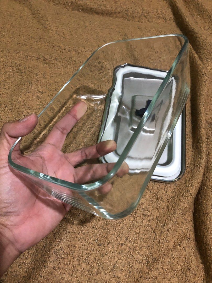 Air tight lock glass tray, Furniture & Home Living, Kitchenware ...
