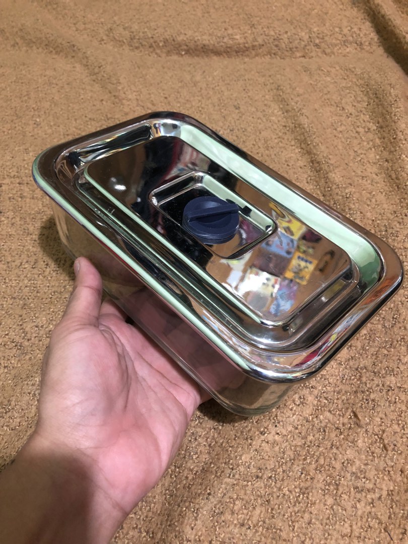 Air tight lock glass tray, Furniture & Home Living, Kitchenware ...