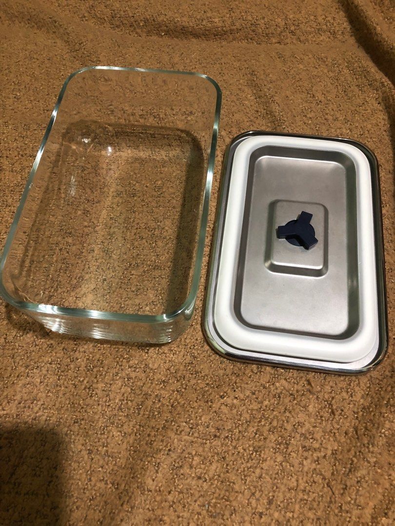 Air tight lock glass tray, Furniture & Home Living, Kitchenware ...