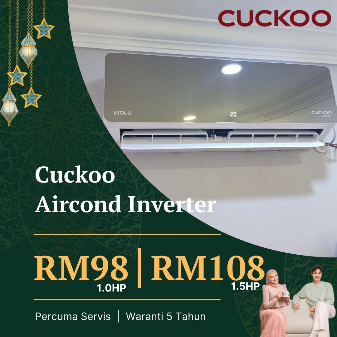Aircond Inverter Cuckoo, TV & Home Appliances, Air Conditioners ...