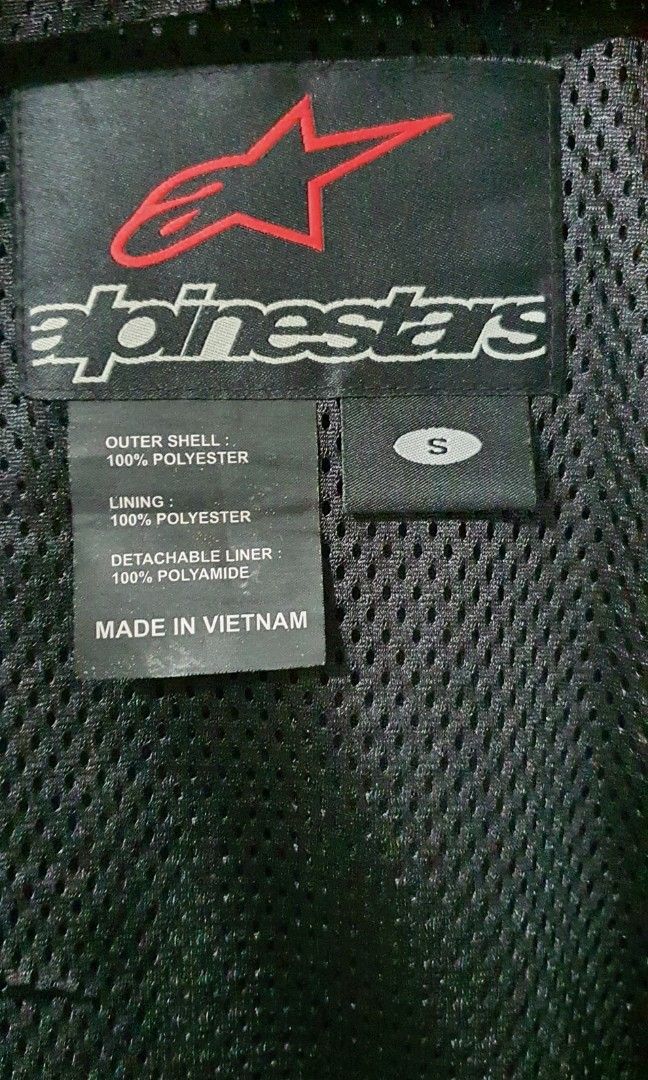 Alpinestar mesh riding jacket T-RC-1 AIR, Motorcycles, Motorcycle ...