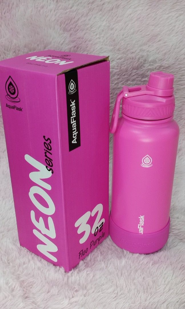 AQUAFLASK 32oz NEON SERIES FLUO PURPLE, Furniture & Home Living ...