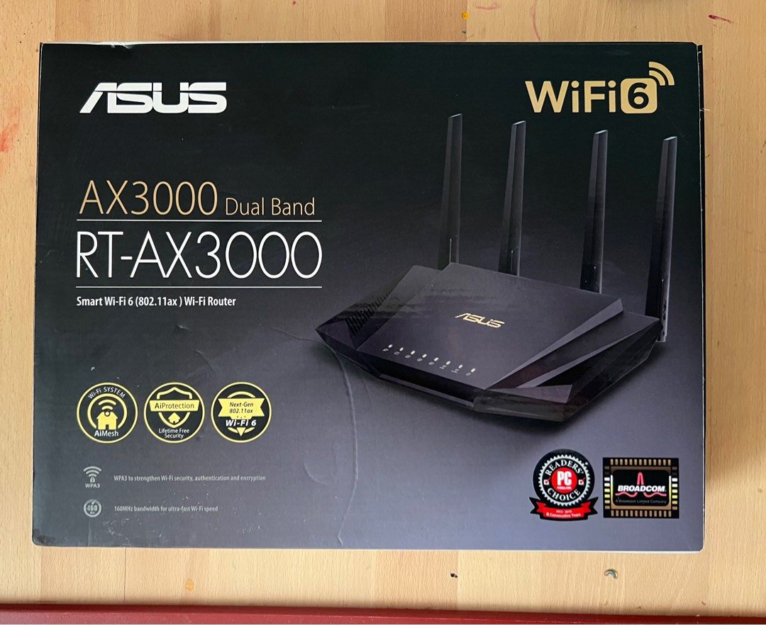Asus RT-AX3000 Dual Band Router, Computers & Tech, Parts & Accessories ...