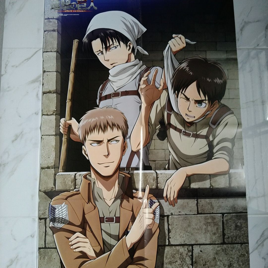 Attack on Titan (Shingeki no Kyojin) Cleaning Levi, Eren, Jean / Free ...