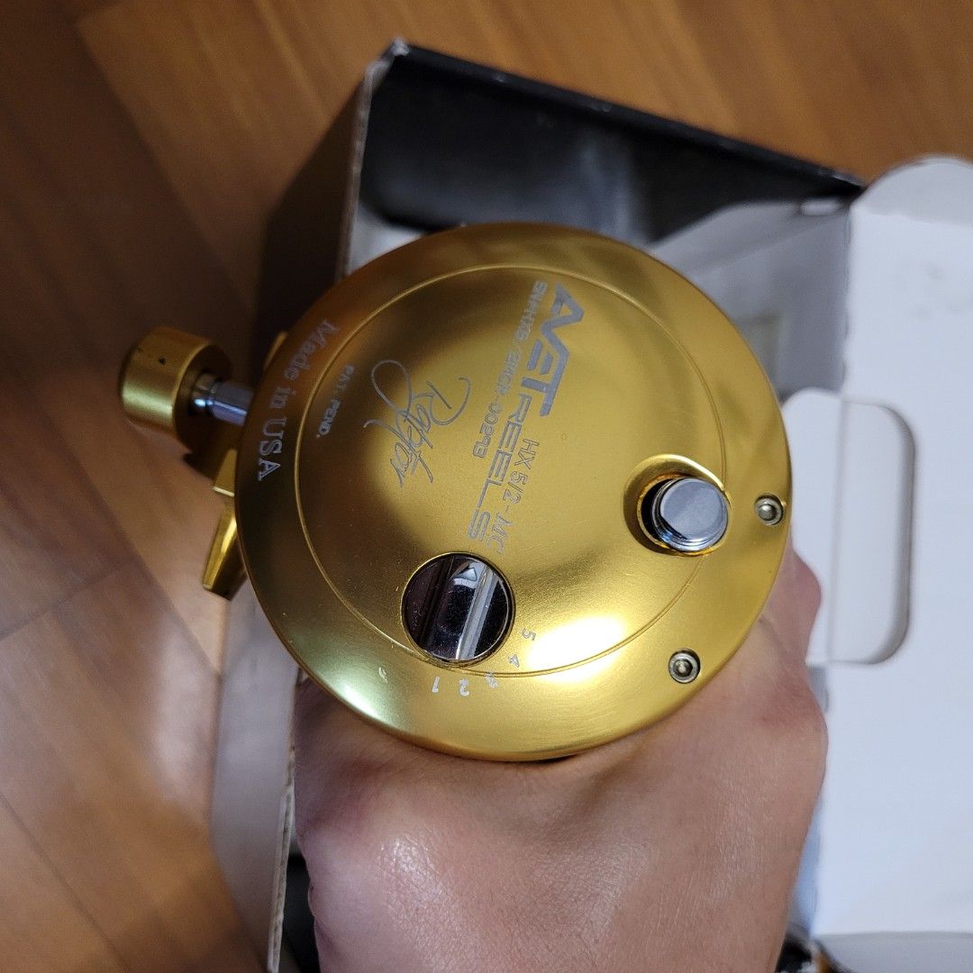 Avet hx raptor 2 speed gold jm power handle, Sports Equipment, Fishing ...