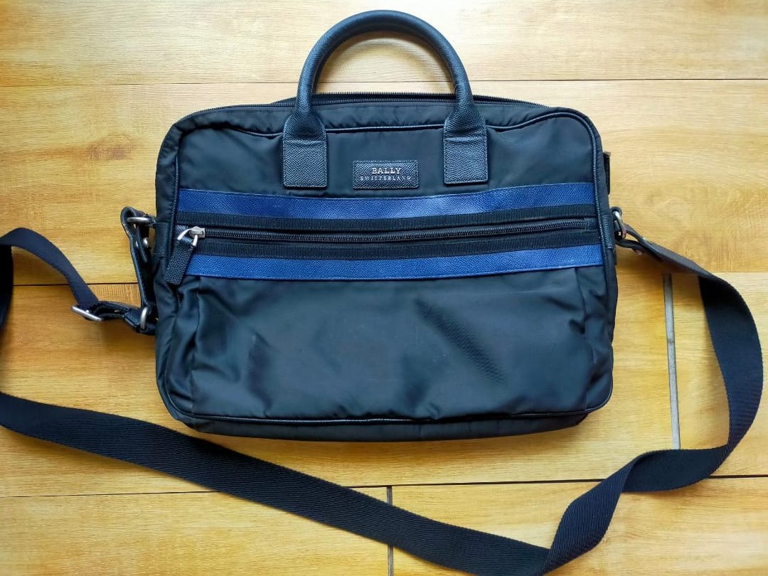 Bally original nylon laptop messenger bag, Luxury, Bags & Wallets on Carousell