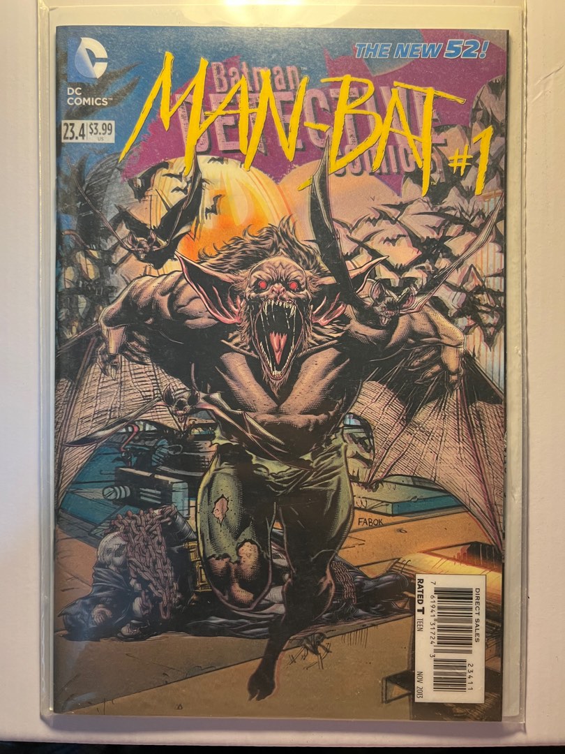 Batman Detective Comics 23.4 Man-Bat #1 Lenticular Cover, Hobbies ...