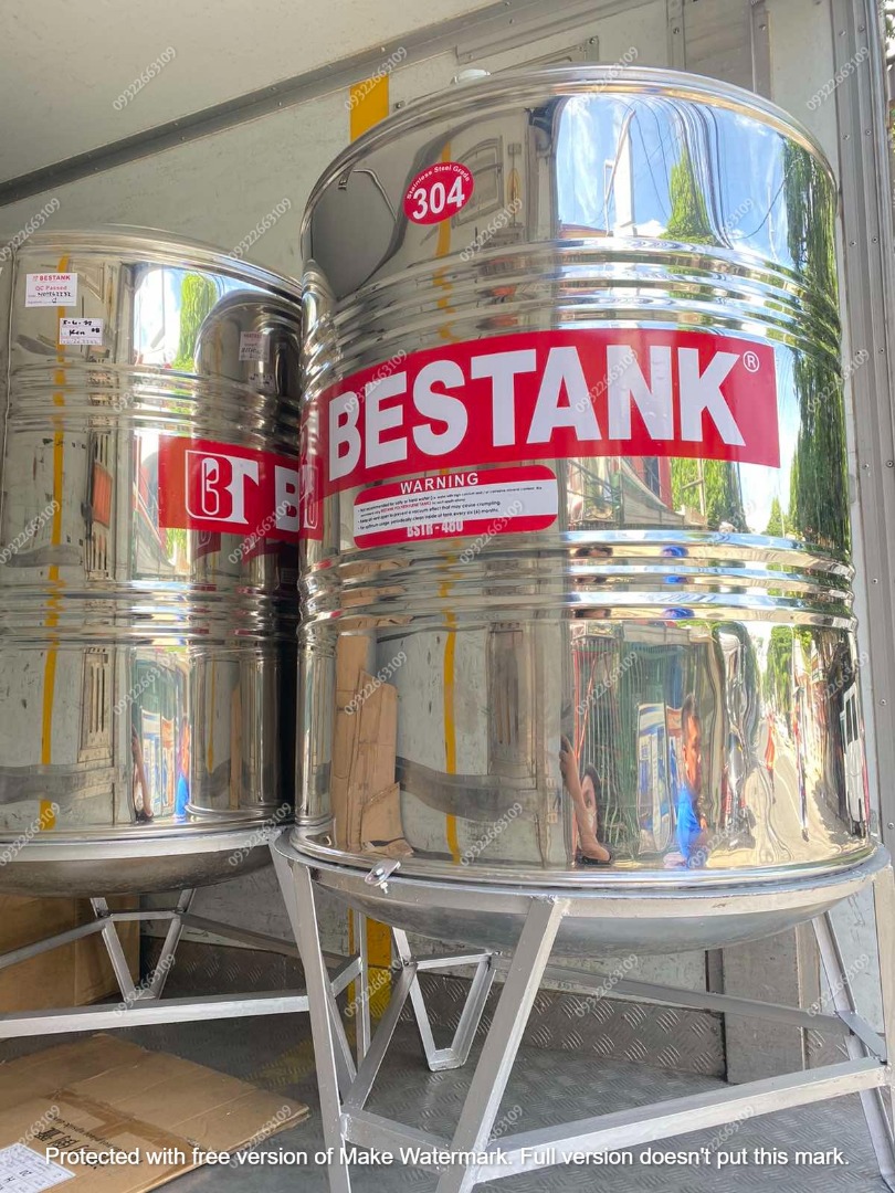 Bestank Stainless Water Tank 340 Liters, Furniture & Home Living, Home ...