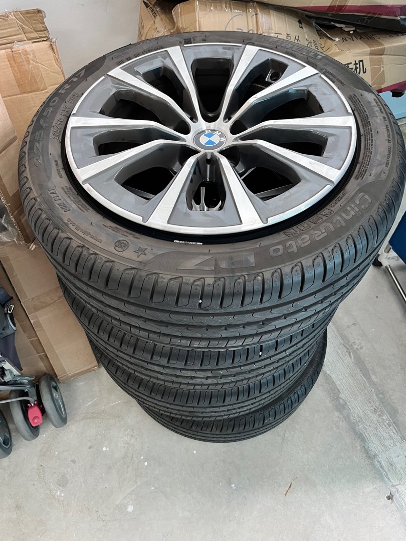 BMW G20 original 17 inches rims and Pirelli tires, Car Accessories, Tyres & Rims on Carousell