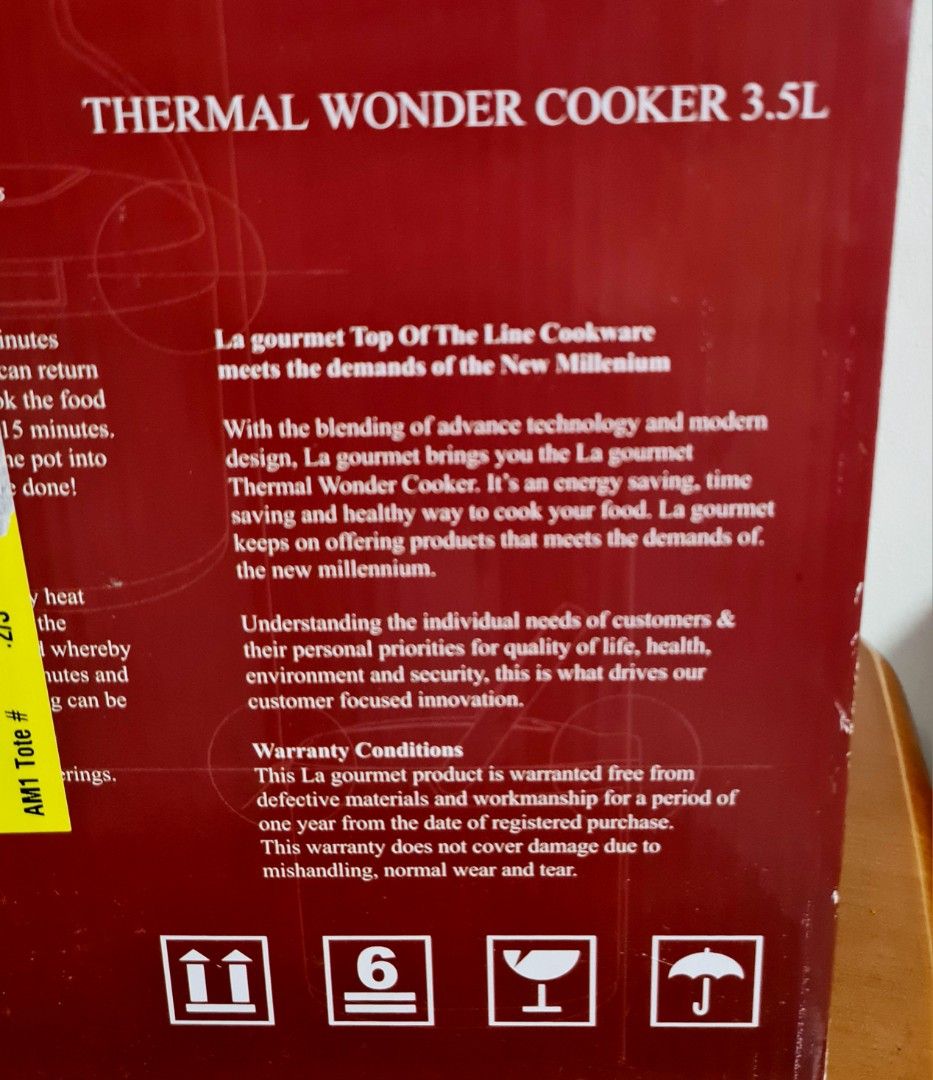 BN La Gourmet Thermal Wonder Cooker 3.5L, Furniture & Home Living ...