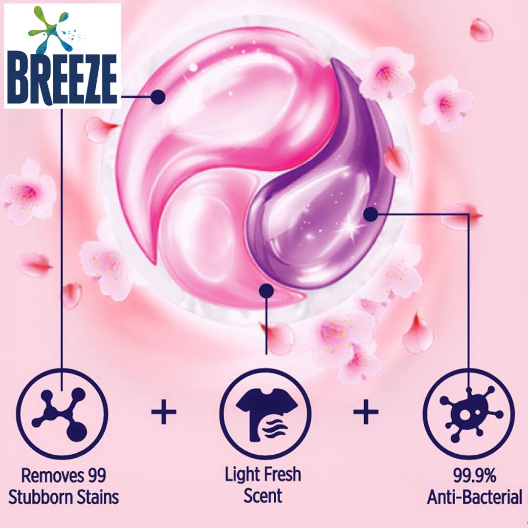 126 pieces BREEZE 3-in-1 Laundry Capsules!, Furniture & Home Living ...