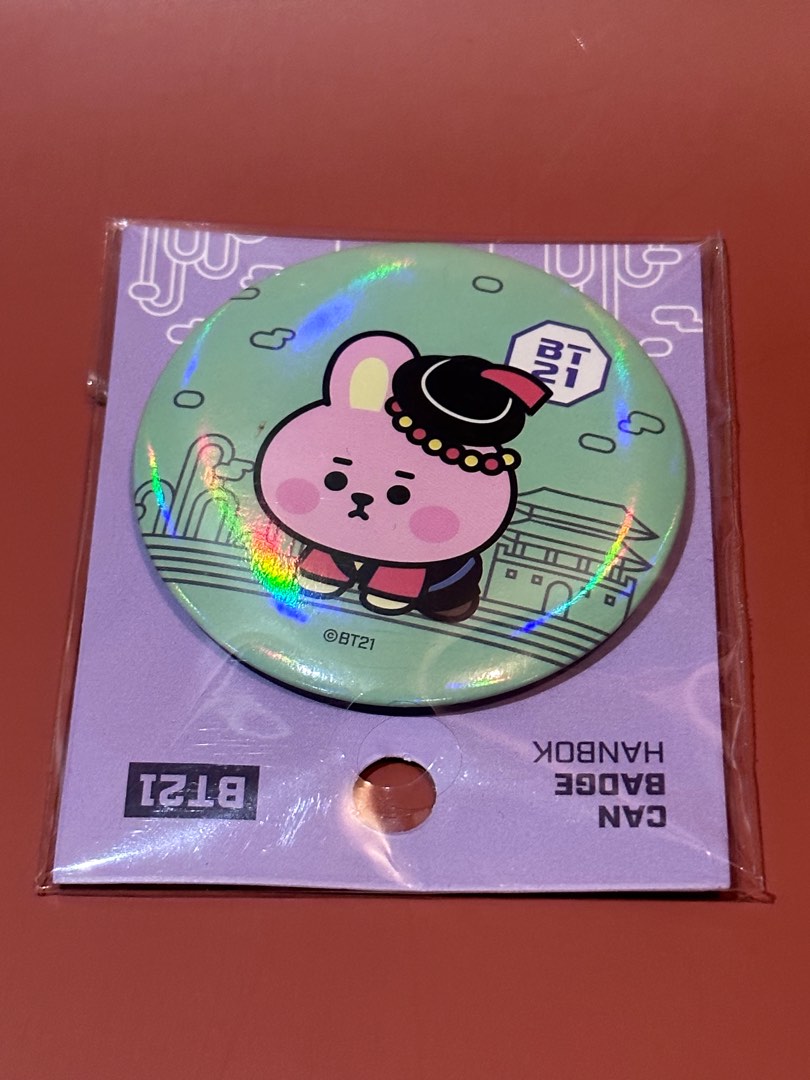 BT21 Can Badge (Hanbok) - Cooky, Hobbies & Toys, Memorabilia & Collectibles, K-Wave on Carousell