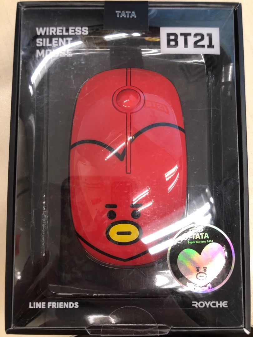 BT21 WIRELESS SILENT MOUSE TATA, 電腦＆科技, 電腦周邊及配件, 電腦滑鼠及相關產品 - Carousell