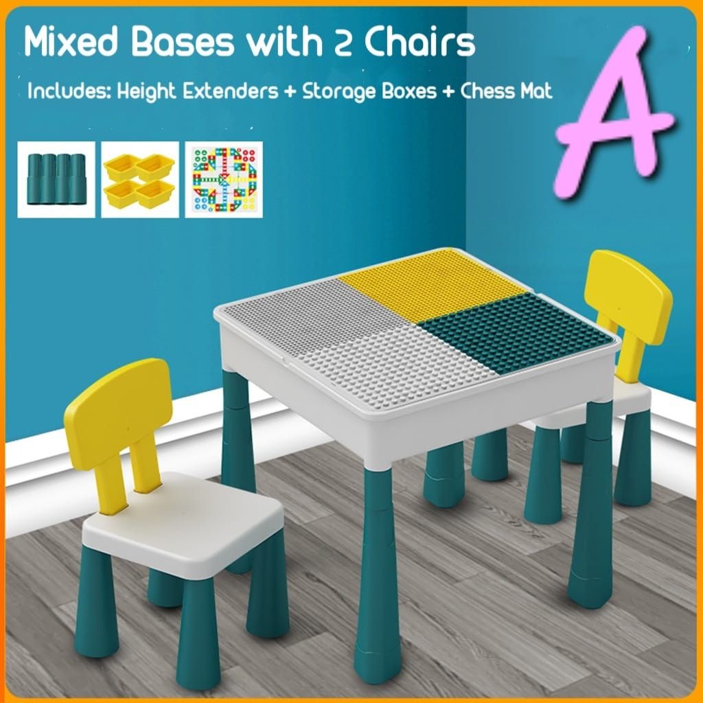 Building Blocks Kids Play Desk Activity Table Duplo, Babies & Kids ...