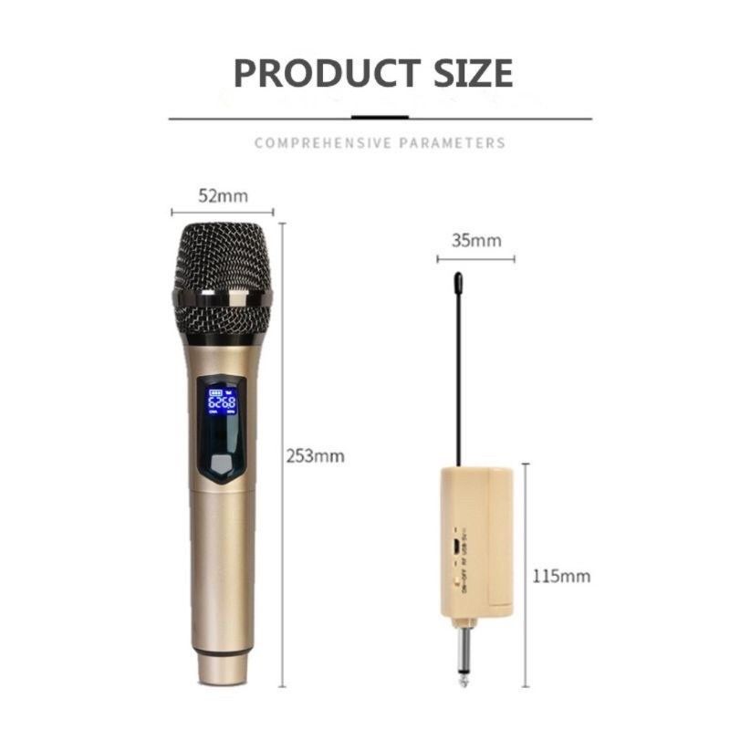 Chargeable Dual UHF Handheld Wireless Microphone/Karaoke Microphone/Mic ...
