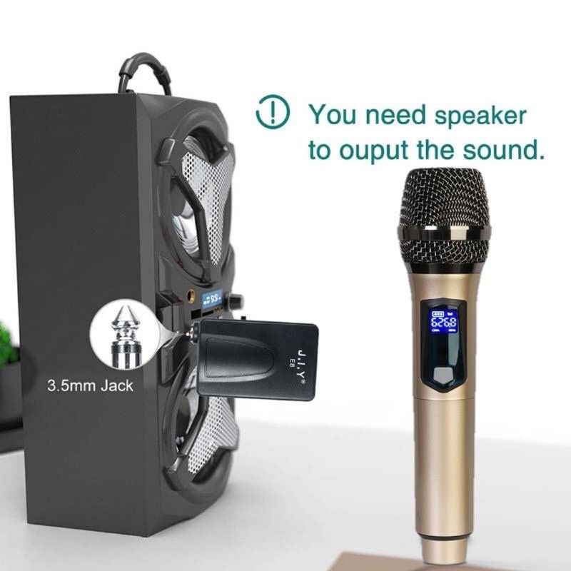 Chargeable Dual UHF Handheld Wireless Microphone/Karaoke Microphone/Mic ...