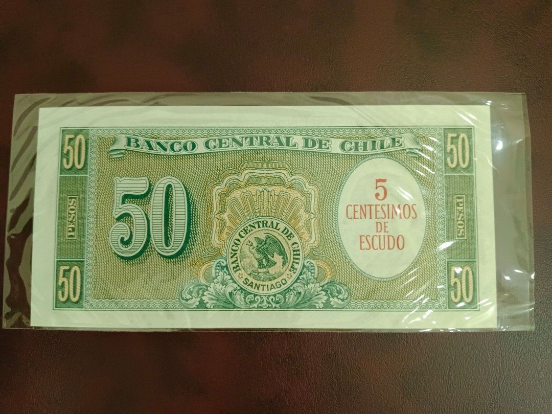 Chile 50 pesos UNC, Hobbies & Toys, Collectibles & Memorabilia ...