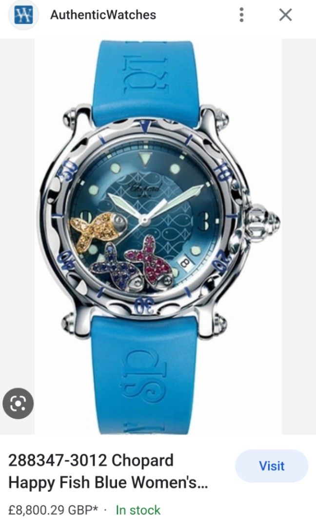 Chopard Happy Fish, Luxury, Watches on Carousell