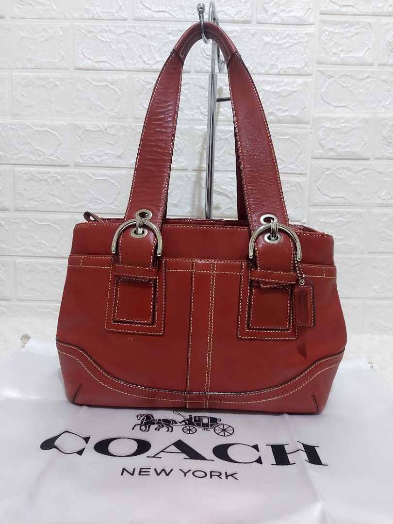 Coach soho red leather on Carousell