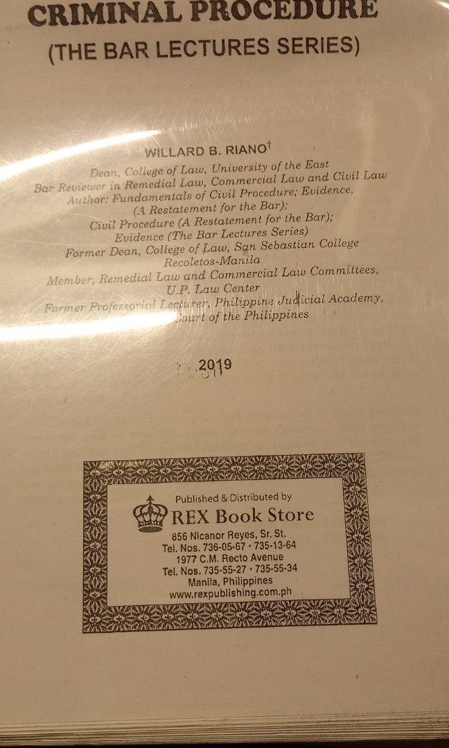CRIMINAL PROCEDURE RIANO 2019, Hobbies & Toys, Books & Magazines ...