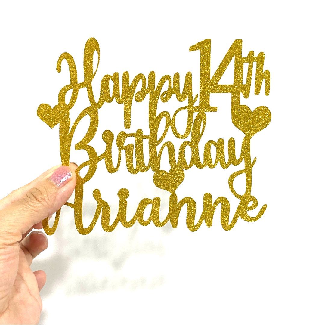 Customised cake topper (holding stick included), Hobbies & Toys ...