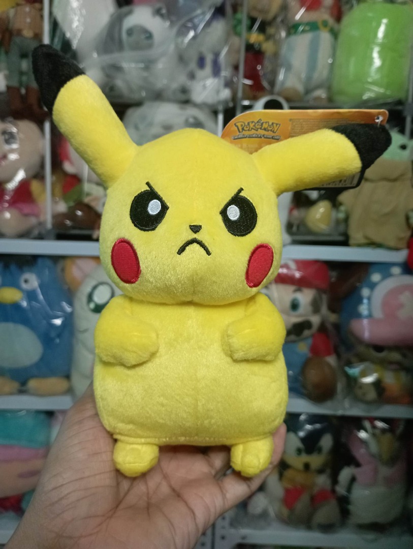 Cute 8-Inch Angry Pikachu Pokemon Plush Toy (Tomy), Hobbies & Toys ...