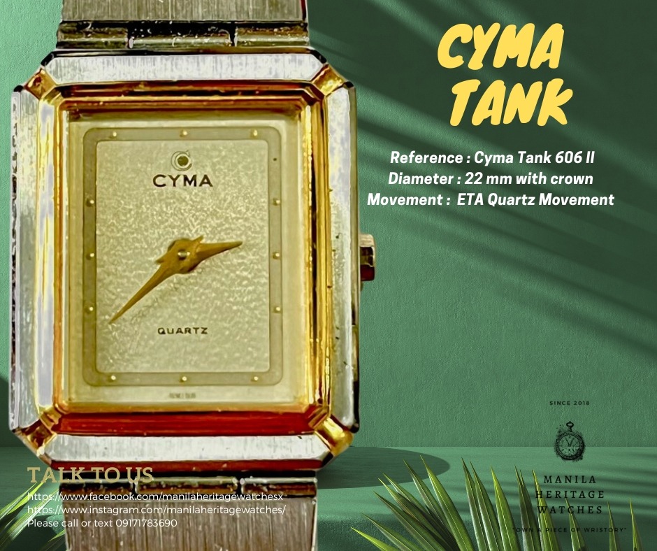 CYMA TANK, Luxury, Watches on Carousell