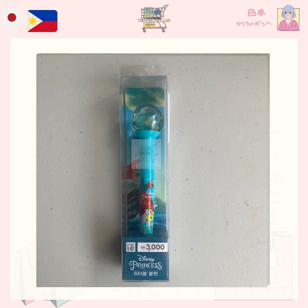 DAISO KOREA: DISNEY ARIEL LITTLE MERMAID - WATER BALL BALLPOINT PEN ...