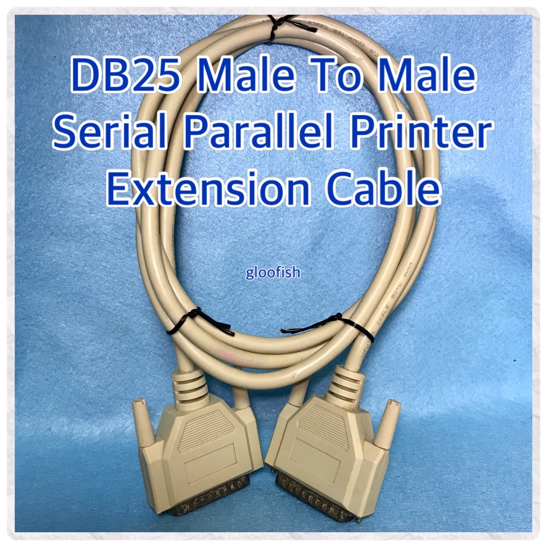 DB25 Male To Male Serial Parallel Printer Extension Cable, Computers ...