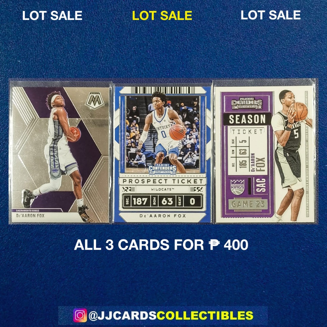 De Aaron Fox NBA Cards in Top Loader All 3 Cards For Php 400, Hobbies ...