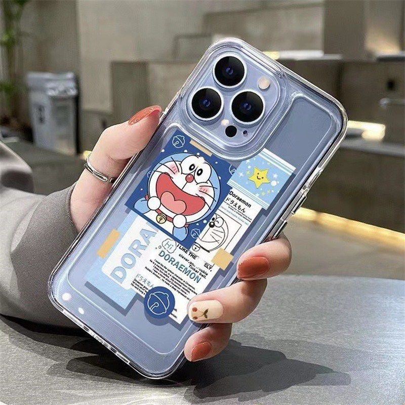 Doraemon Cartoon Transparent Phone Casing For iPhone 14 iPhone 14 Pro ...