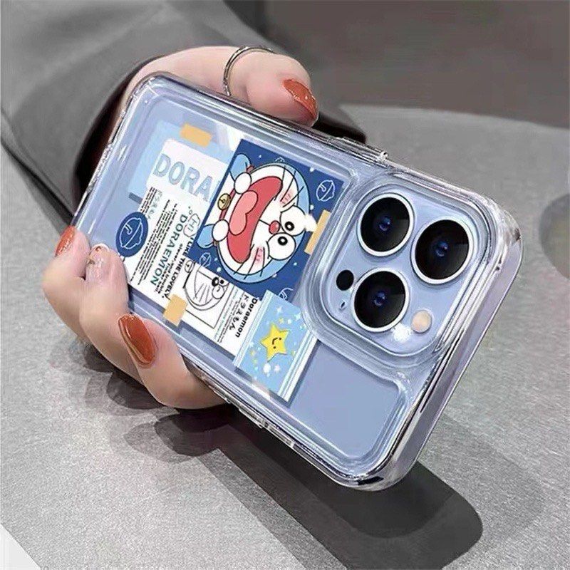 Doraemon Cartoon Transparent Phone Casing For iPhone 14 iPhone 14 Pro ...