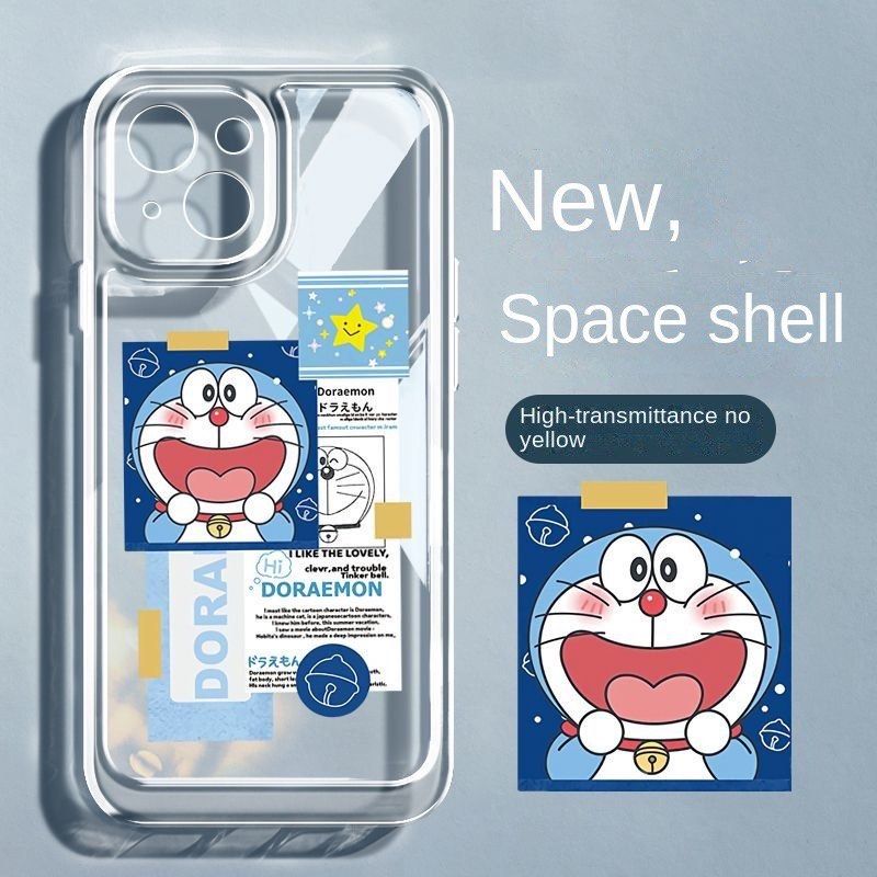 Doraemon Cartoon Transparent Phone Casing For iPhone 14 iPhone 14 Pro ...